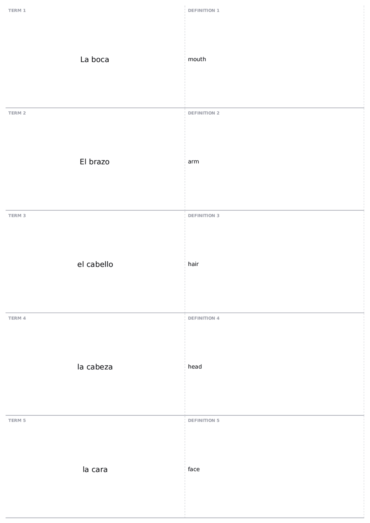 Chapter 5 | SPAN 101 - BEGINNING SPANISH I - Docsity