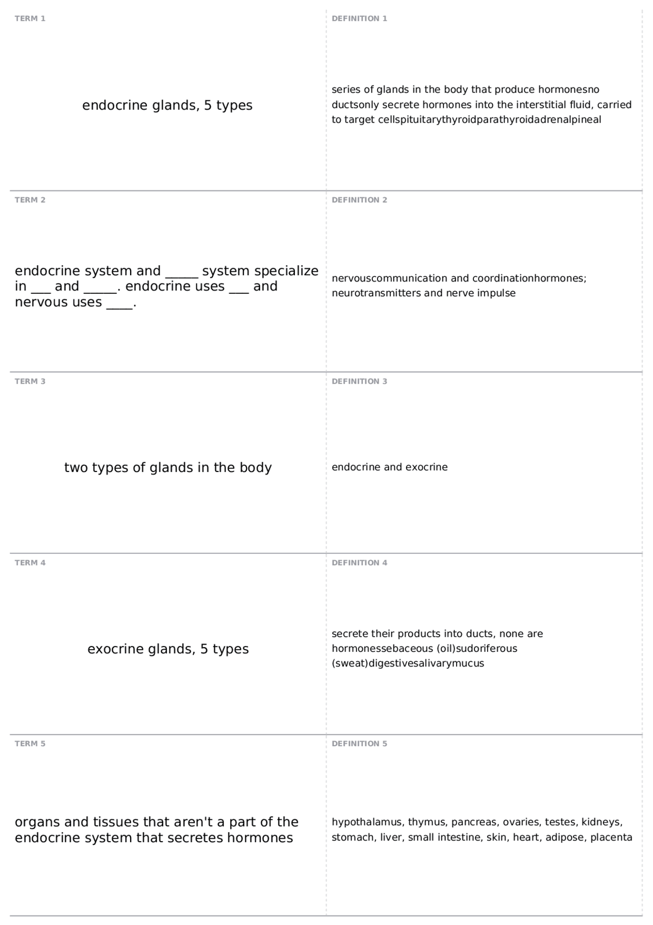 Endocrine system | BIOL 131 - HUMAN ANATOMY & PHYSIOL - Docsity
