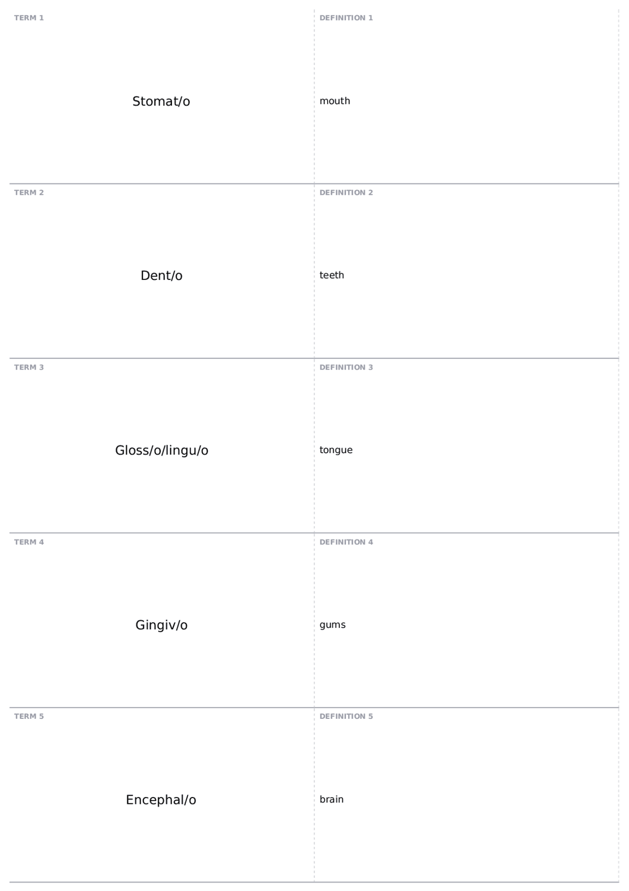 Medical Terminology Quiz | NURS 3209 - Holistic Nursing - Docsity