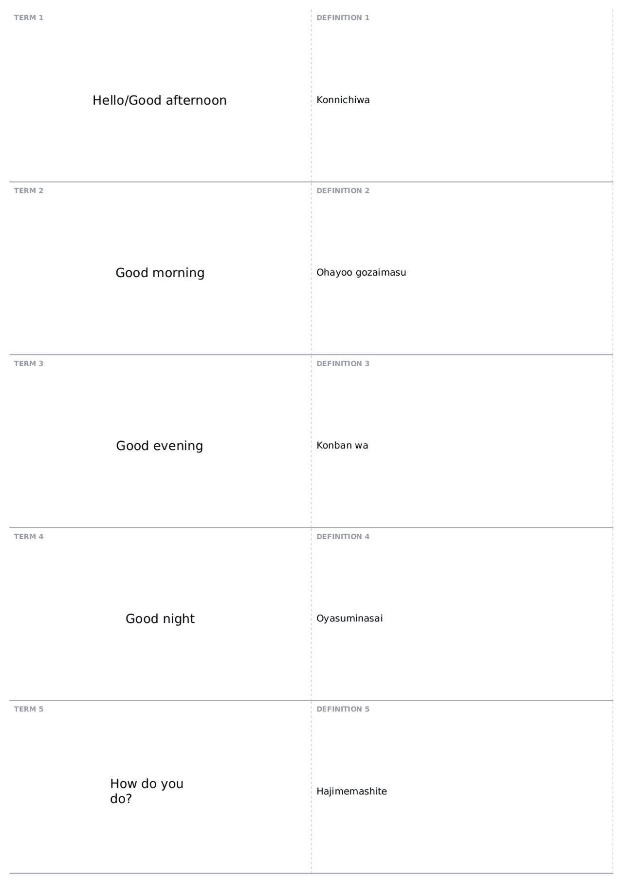Japanese - Lesson 1 | JAPN 101 - Beginning Japanese I - Docsity
