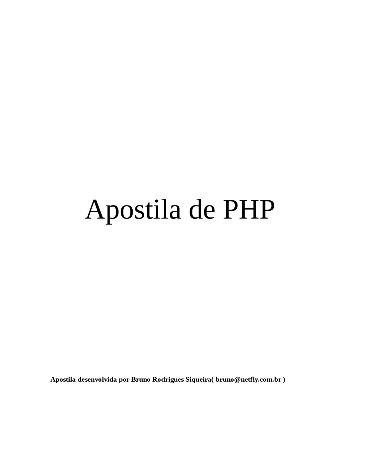 Apostila Php Apostila De Php Bem Completa Docsity