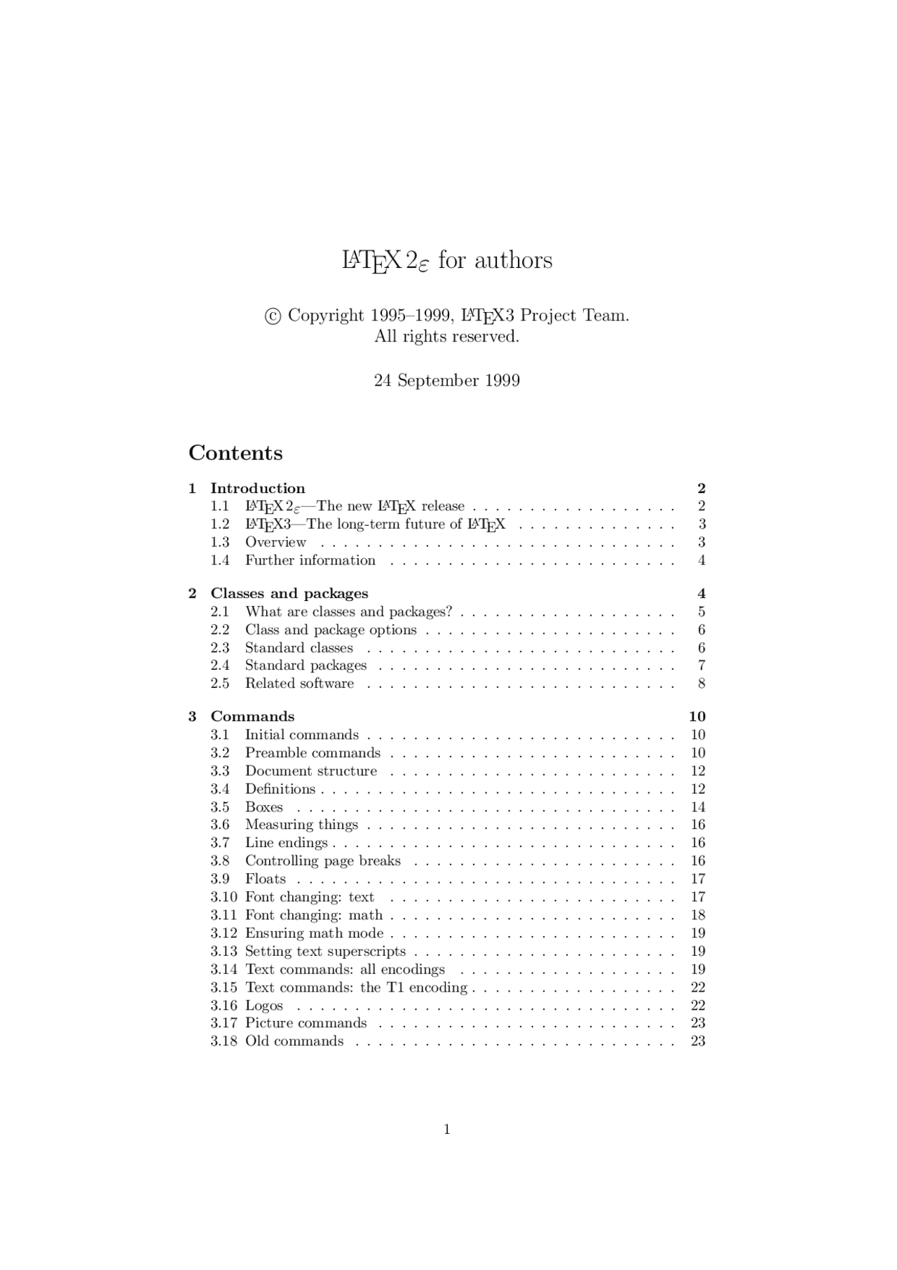 Latex 2e For Authors Comandos De Alteração De Estilo No Latex Docsity