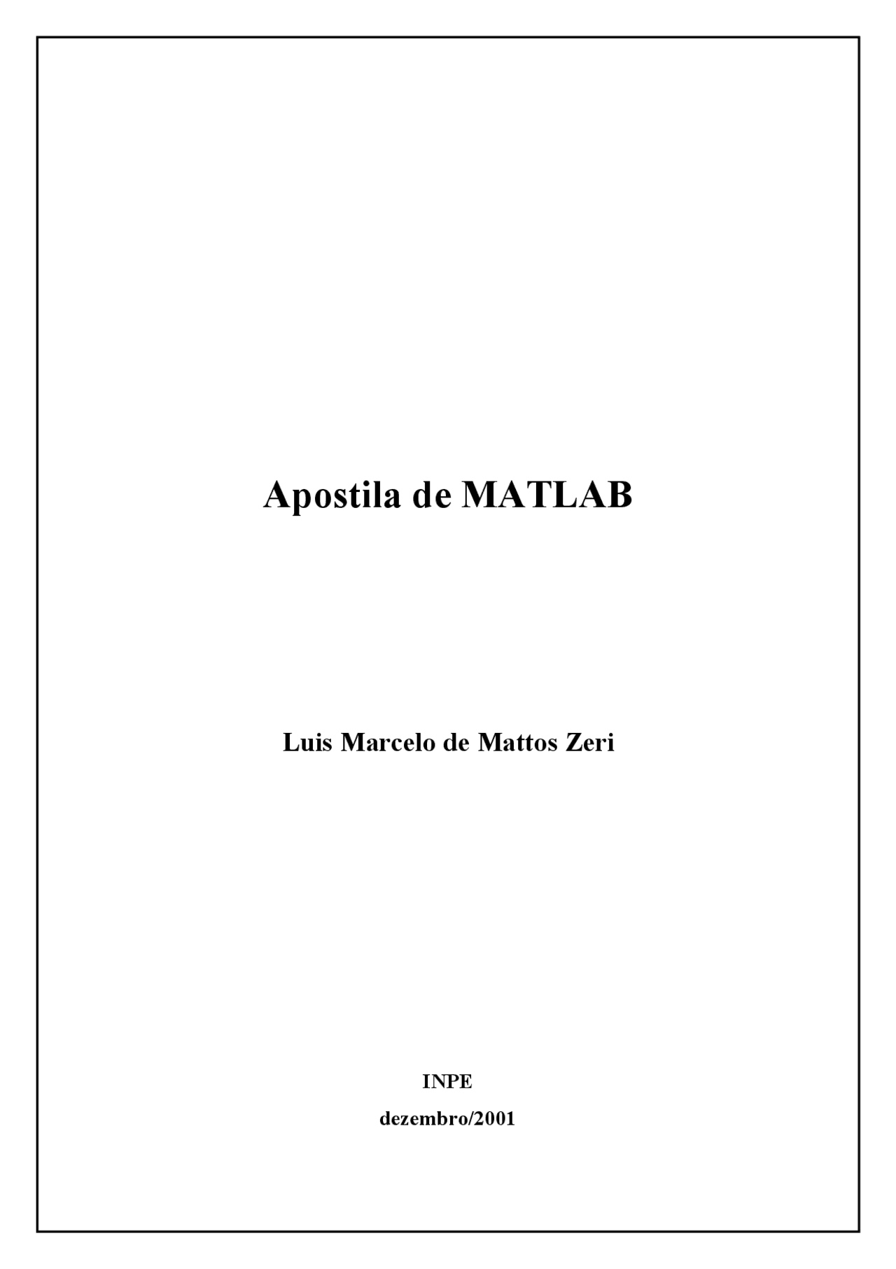 Matlab Apostila Apostila De Matlab Docsity