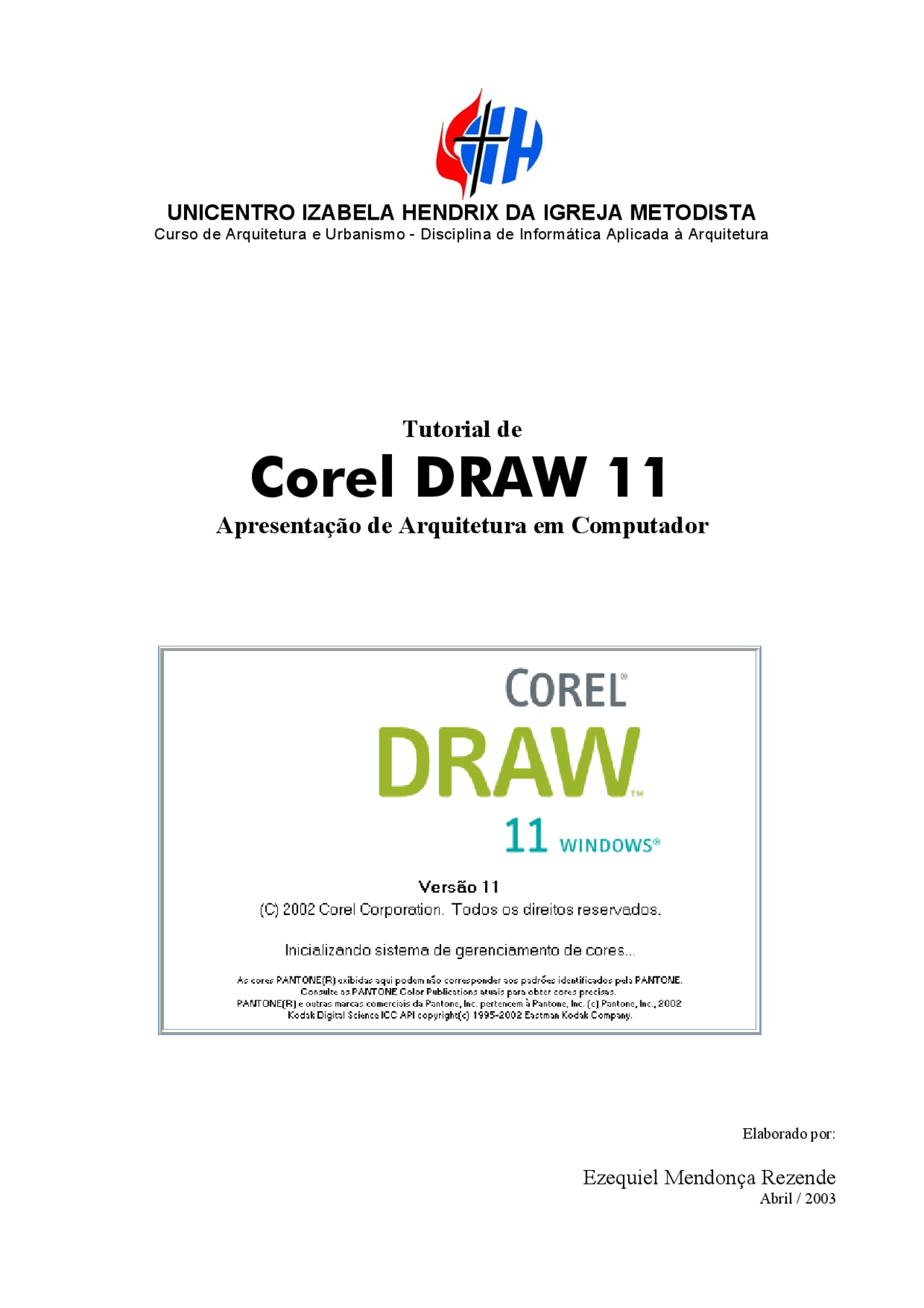 Tutorial De Corel Draw 11 Um Apartamento Apostila Para Desenvolver