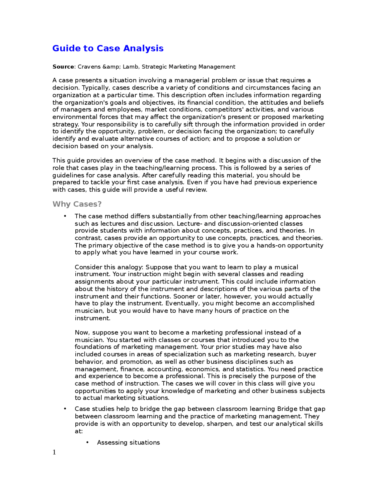 Preparatório para Case Interviews v2 - guide to case analysis ...