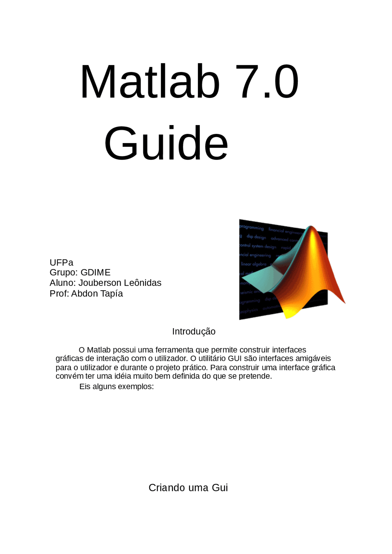 Meu Material Matlab 7 Descrição Docsity