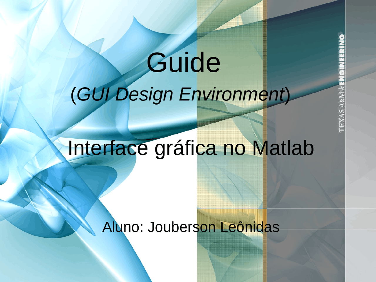 Interface gráfica no Matlab - - - - - Docsity