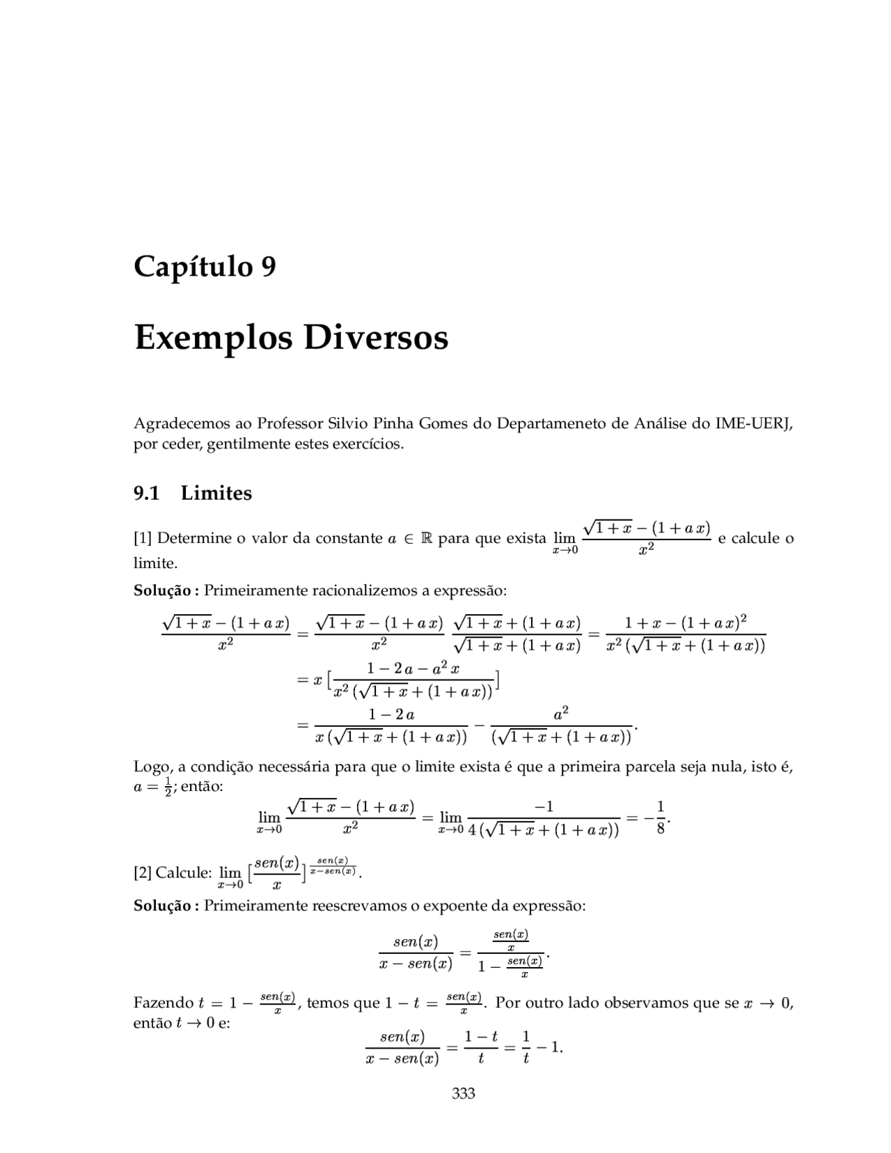 Calculo 3 Exe Resolv Exercicios De Calculo 3 Docsity