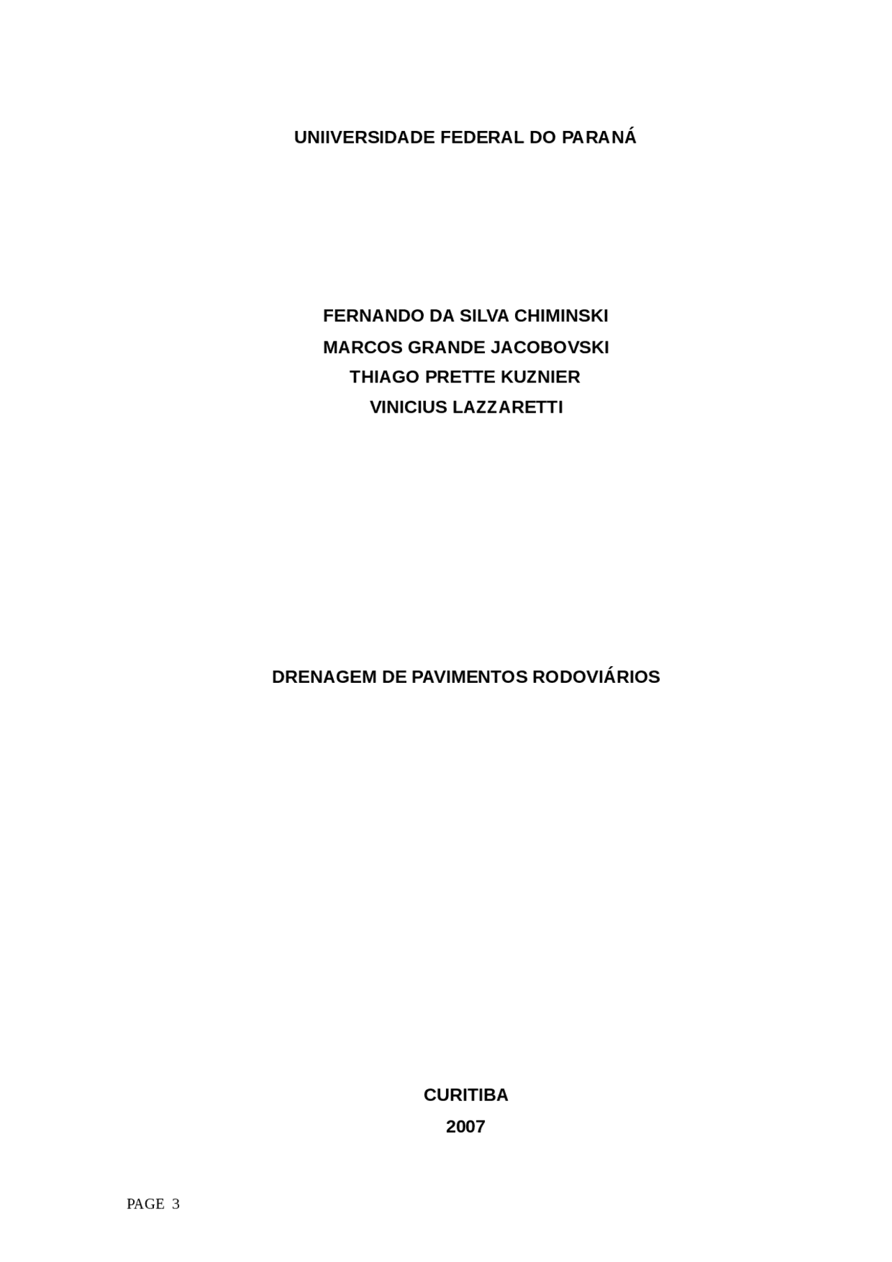 Sistemas De Drenagem Em Pavimentos Docsity