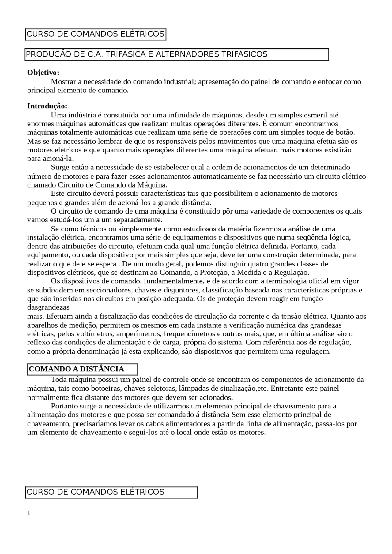 Comandos Elétricos Docsity