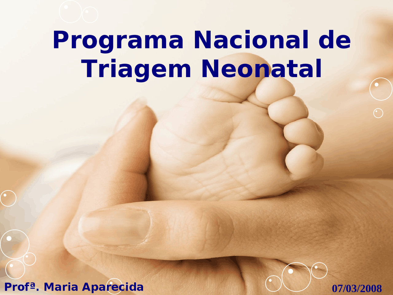 Programa Nacional de triagem Neonatal - - - - - - - - - Docsity
