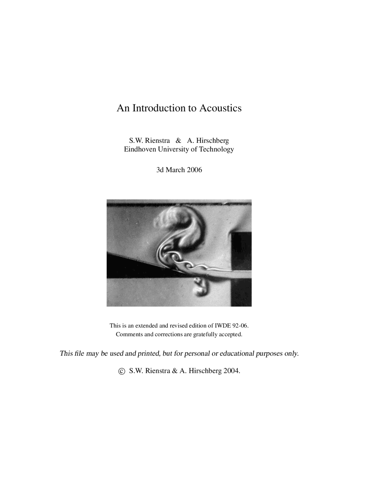An Introduction To Acoustics 2006 Docsity