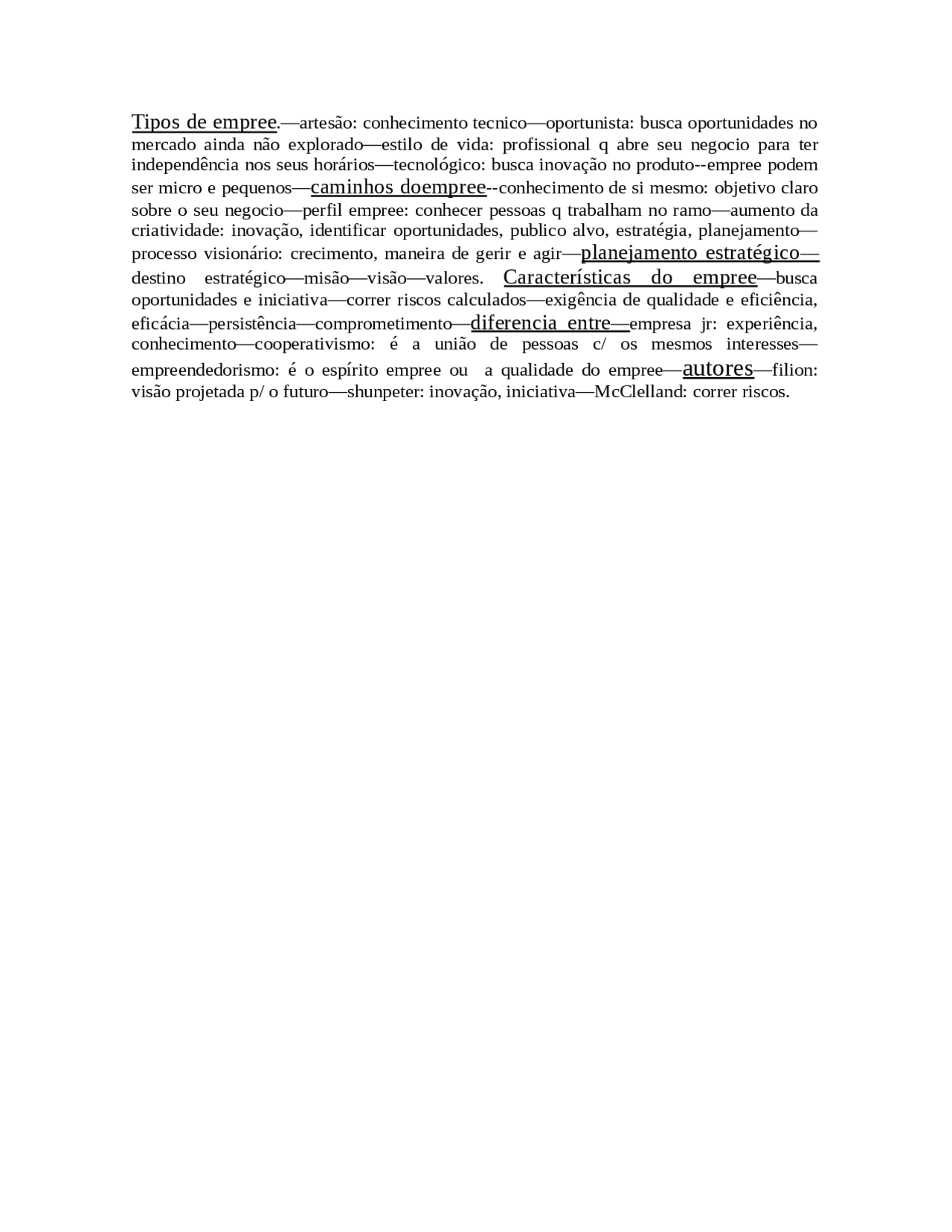 Tipos De Empreendedorismo Docsity