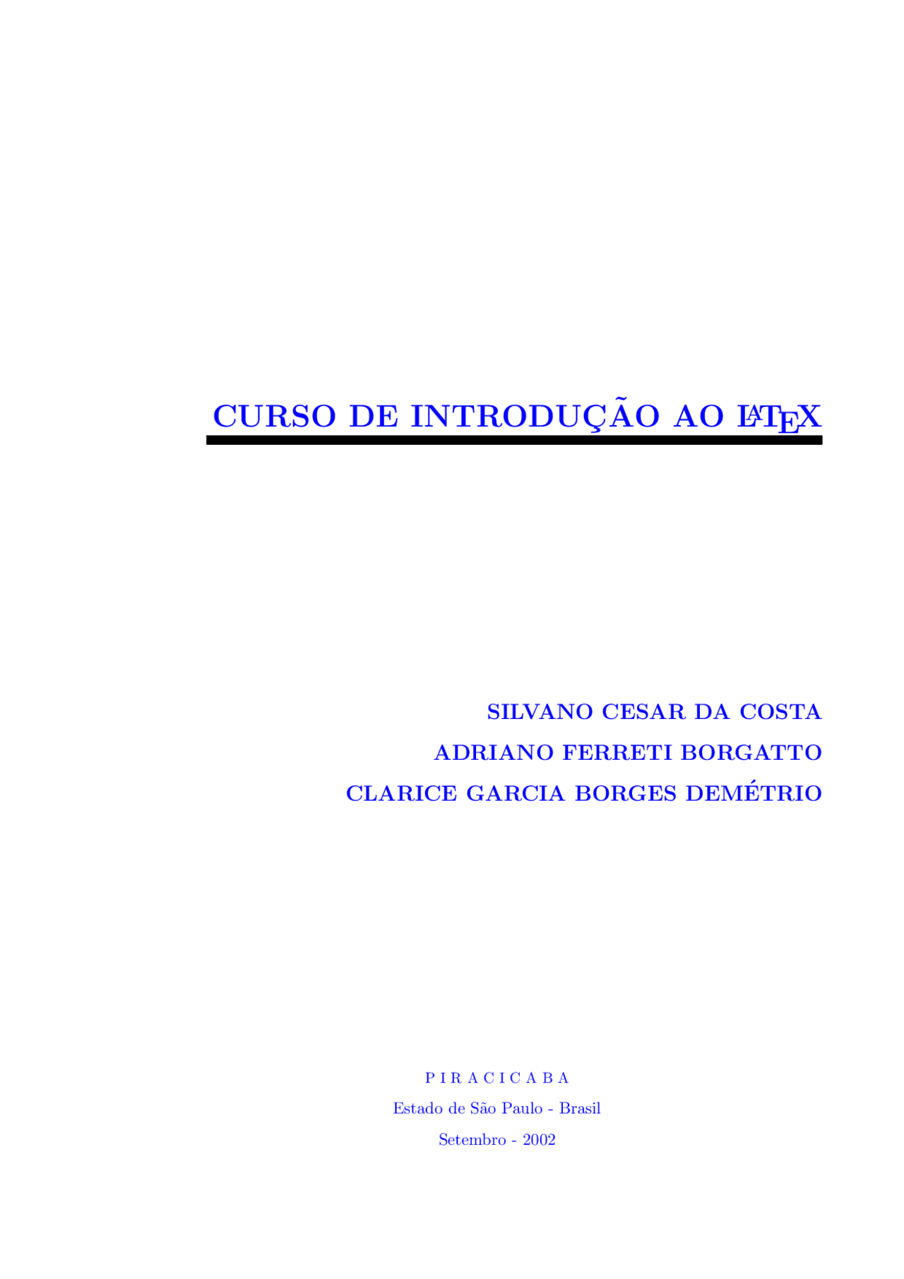 Intridução Ao Latex Apostila Com Comandos Para Gerar Arquivos Usando