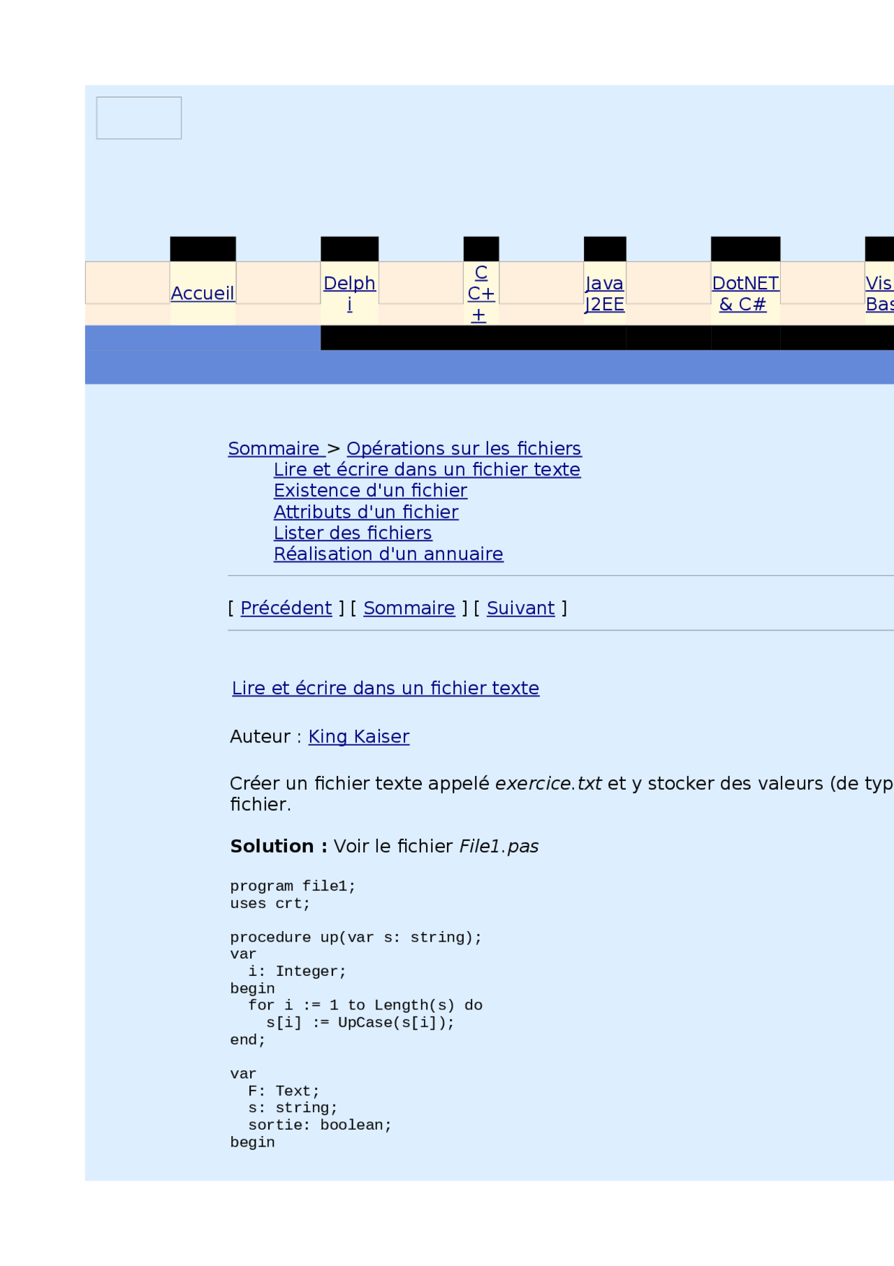 Exercices en pascal (programmation) - sect7 - otima apostila sobre pascal - Docsity