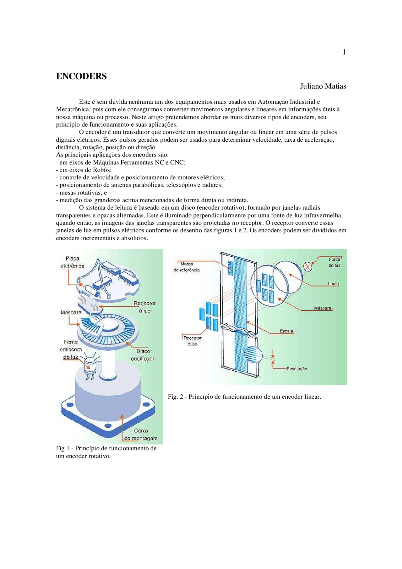 Encoders - Introdução sobre enconders. - Docsity