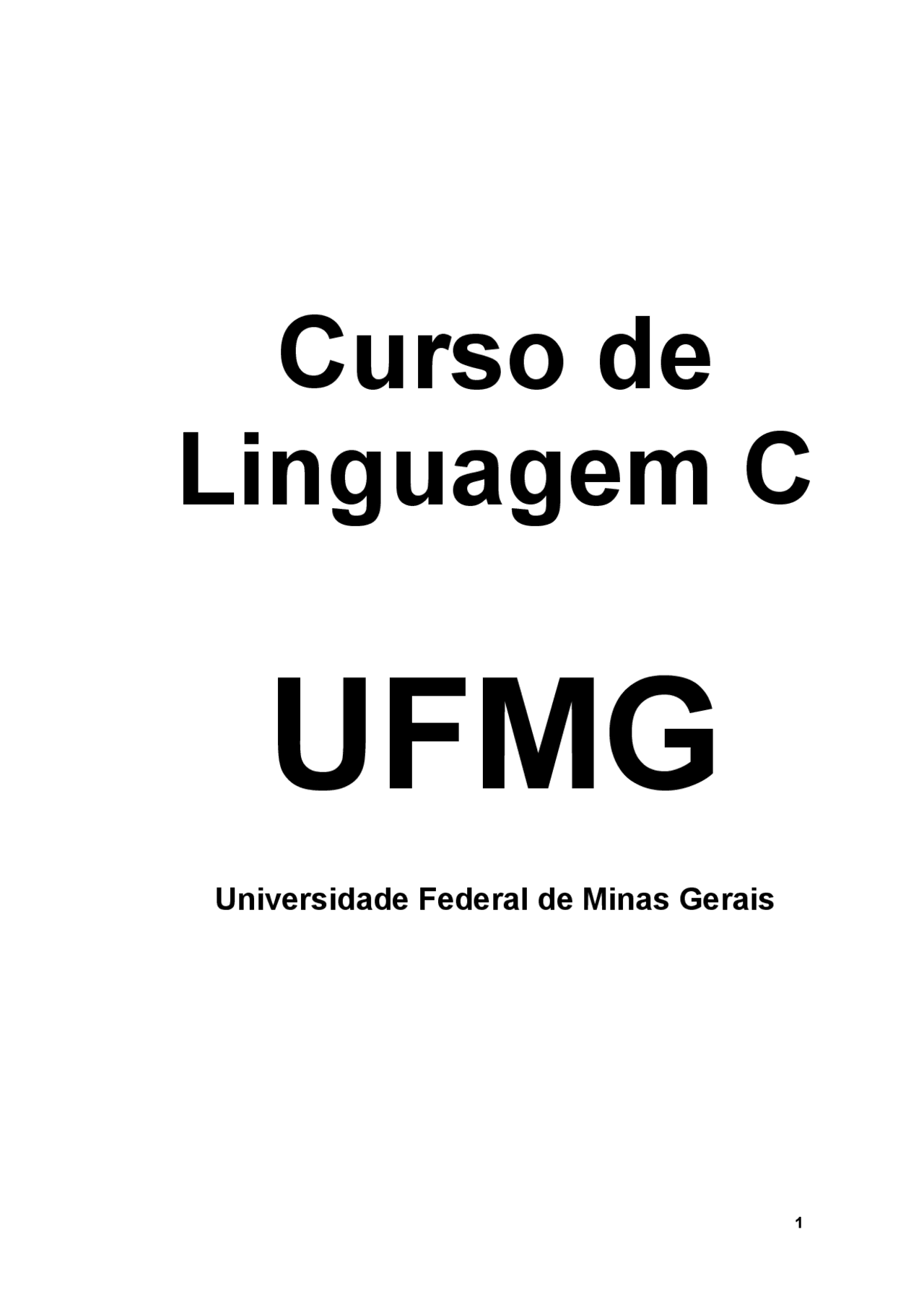 Curso De Linguagem C Ufmg Docsity