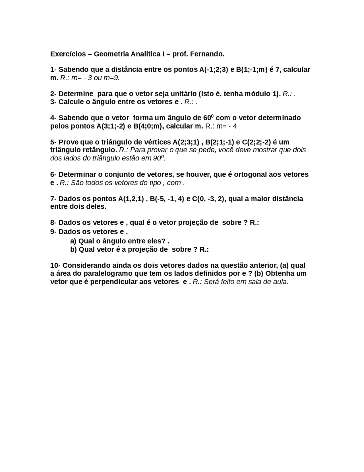 Geometria Analítica 2 Docsity