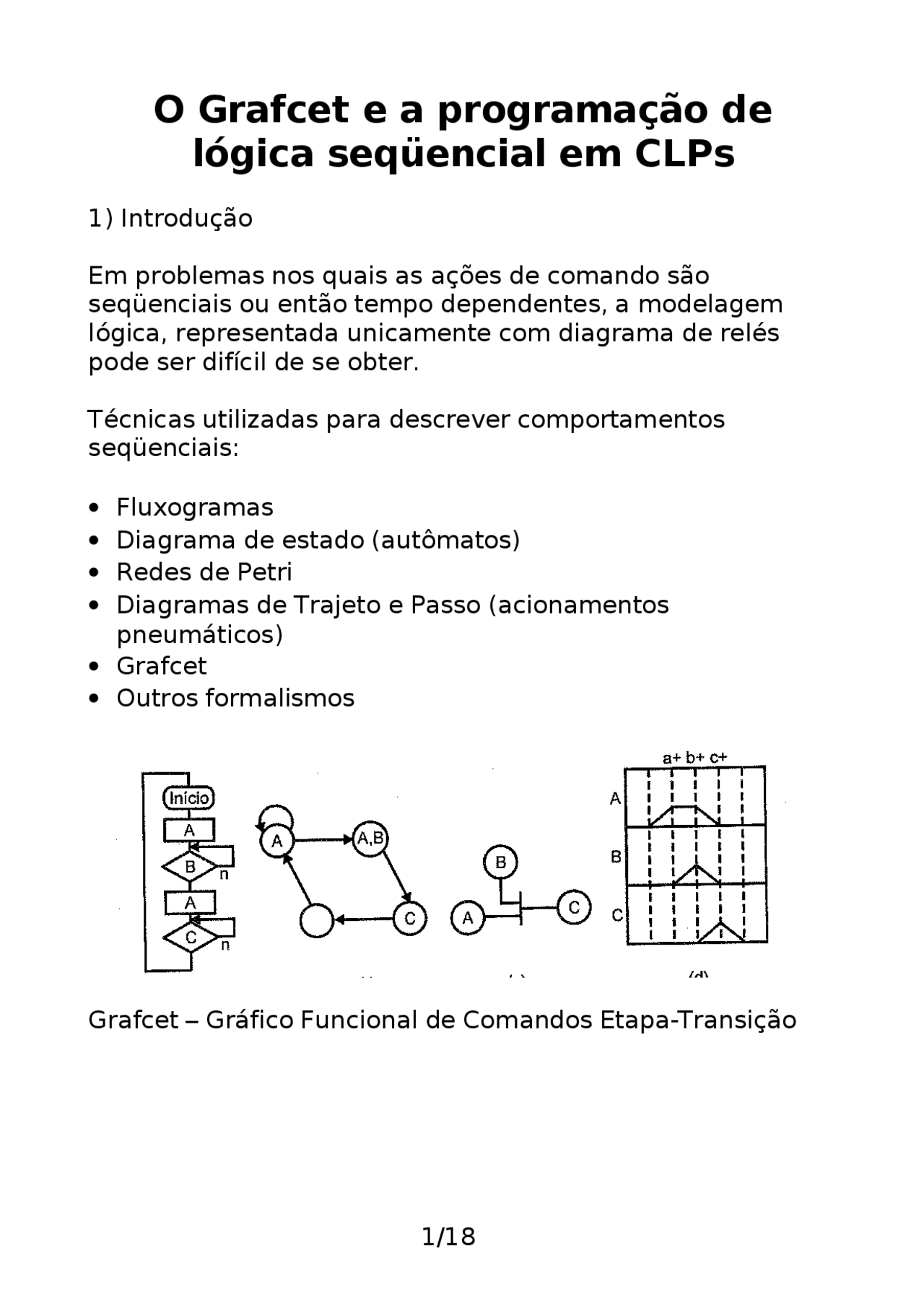 O Grafcet E A Programação De Lógica Seqüencial Em Clps Docsity