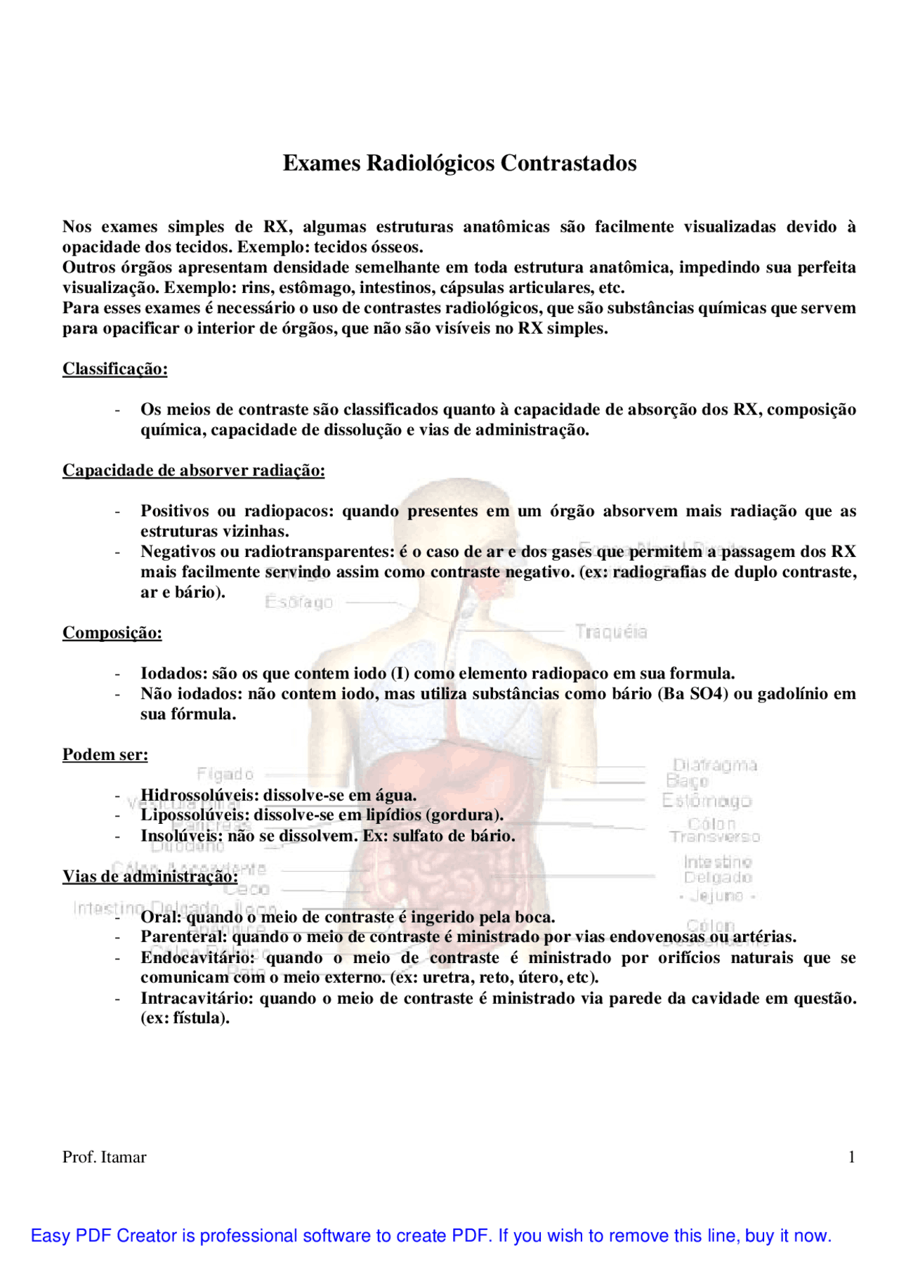 Exames Radiológicos Contrastados Docsity