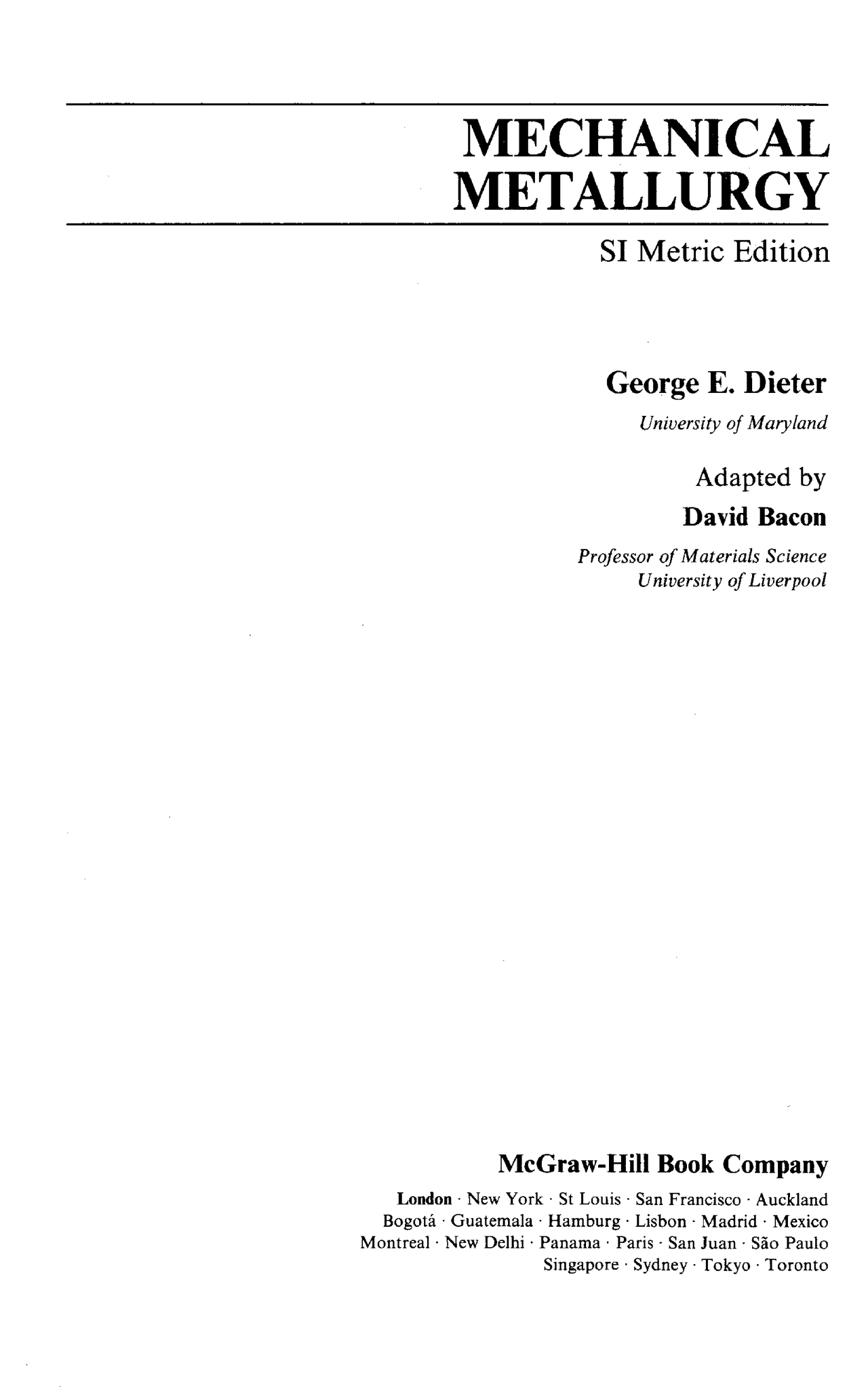 Mechanical Metallurgy - Dieter - - - - - - - - - Docsity