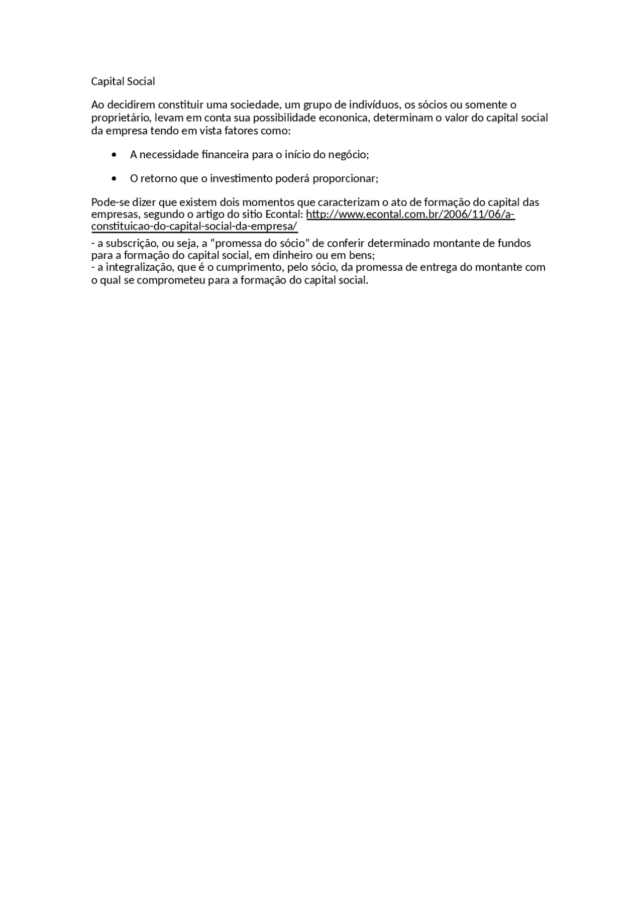 Capital Social Docsity