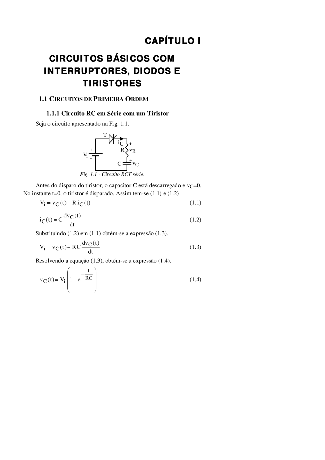 Circuitos Básicos Com Interruptores Diodos E Tiristores