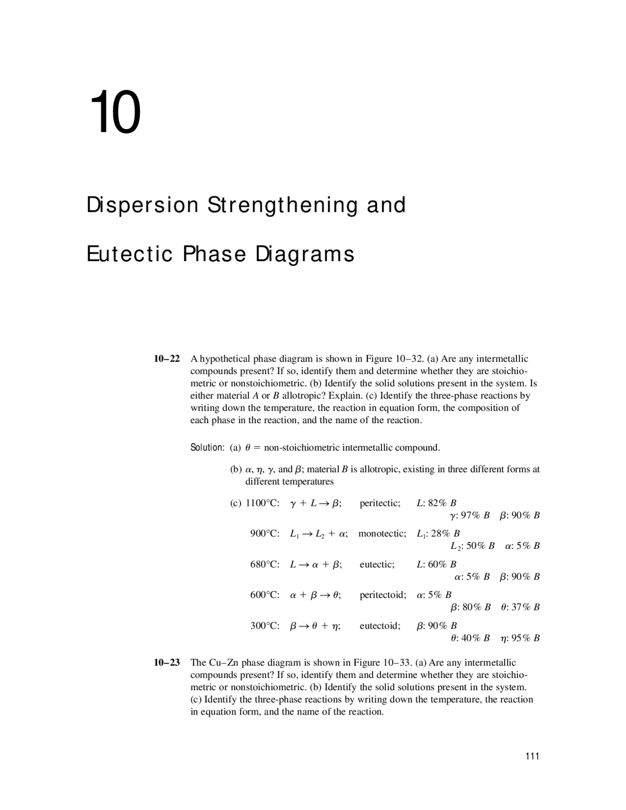 Ciência E Engenharia Dos Materiais Cap10 Solution Capitulo 10 The