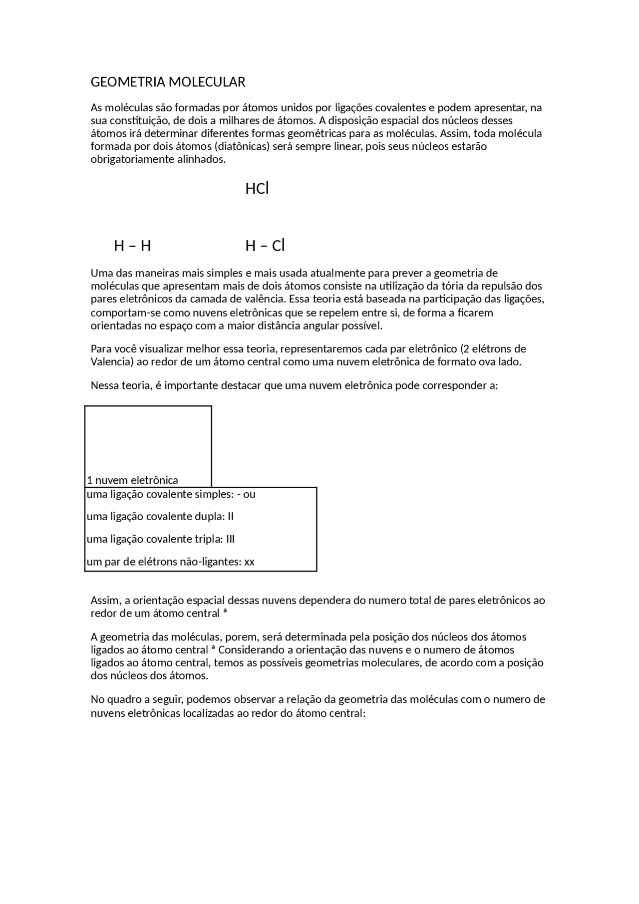 Geometria Molecular Docsity