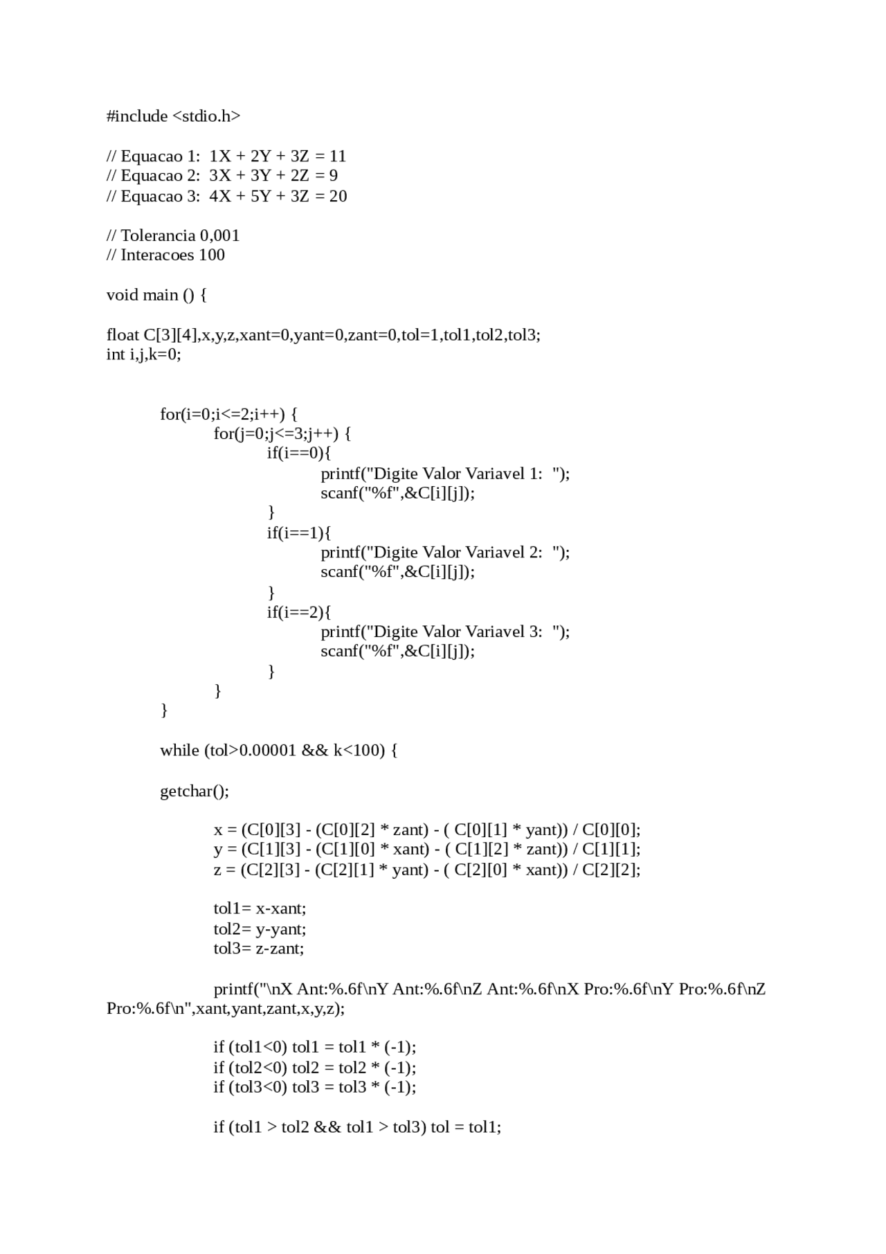 Metodos numericos - algoritmo - algoritmo - Docsity
