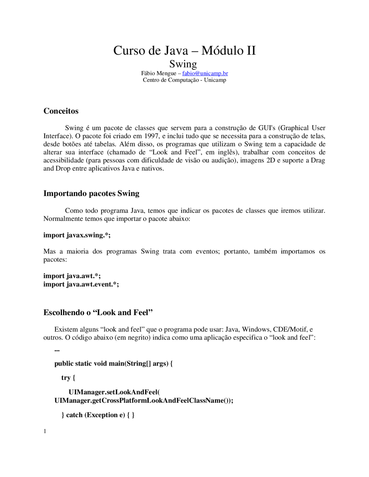 Curso Java Parte 2 Docsity