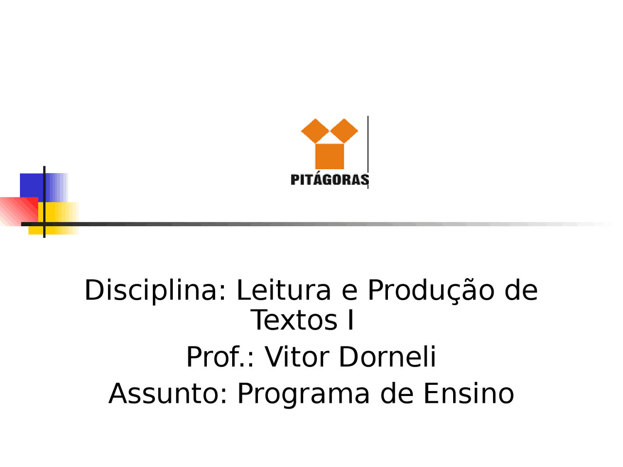 Programa Leitura E Produção De Textos Docsity