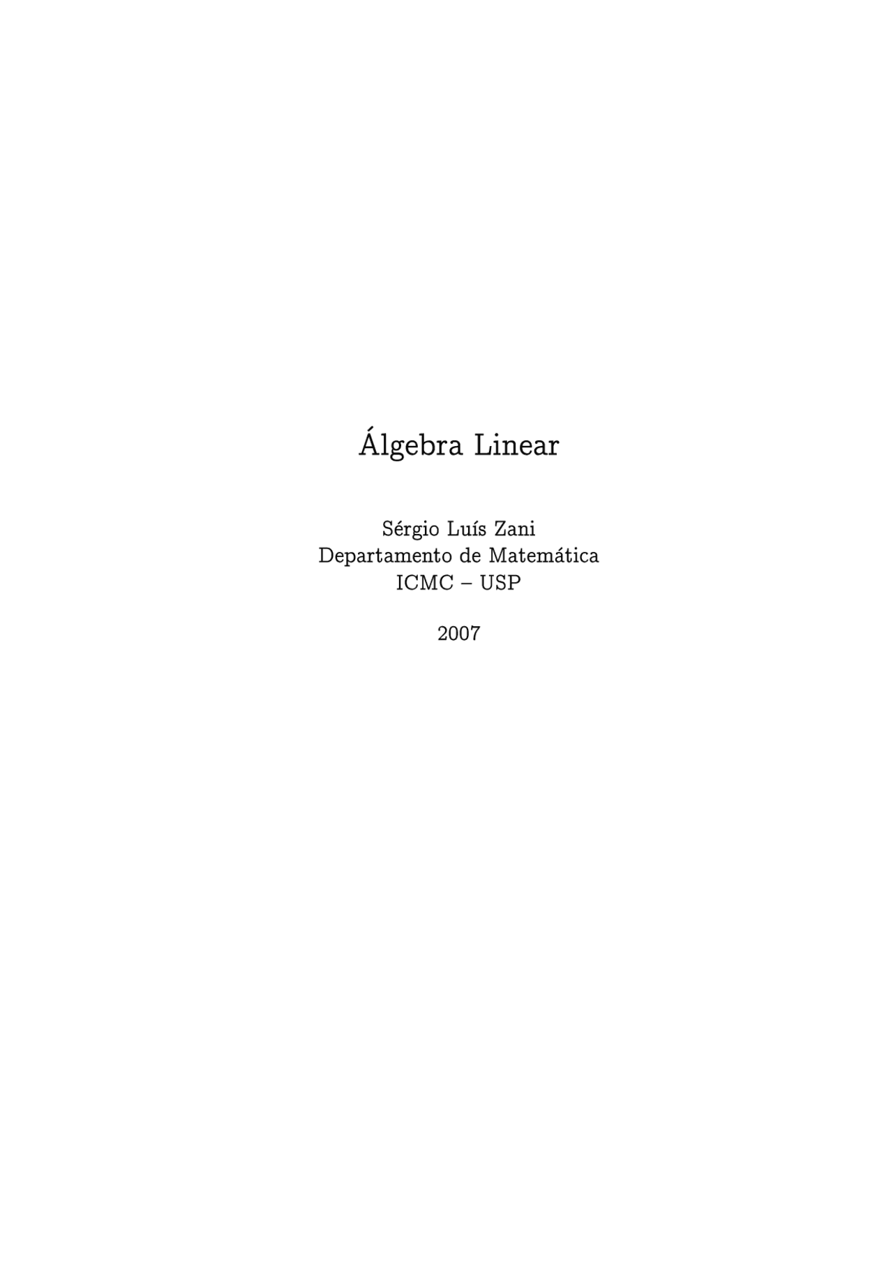 Algebra Linear - - - - - - - - - Docsity