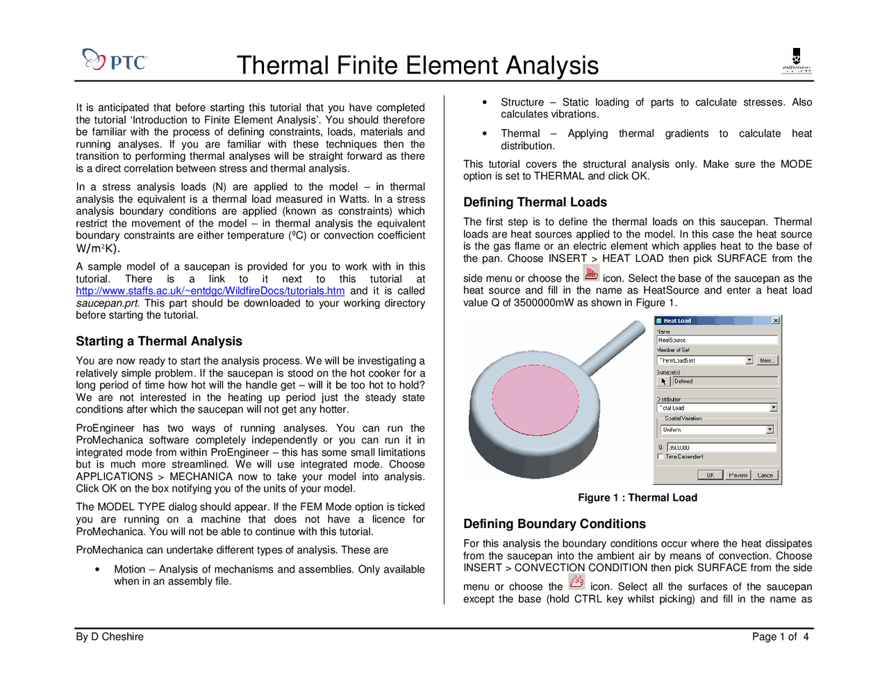 20 - Thermalmechanica - Tutorial do ProEngineer Wildfire 2 da PTC - Docsity