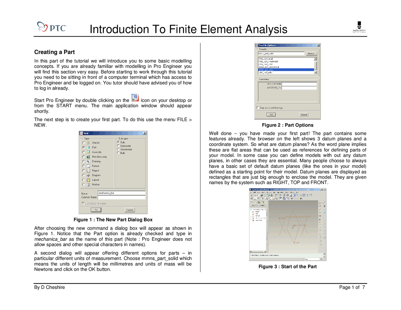 19 - Introduction Mechanica - Tutorial do ProEngineer Wildfire 2 da PTC - Docsity