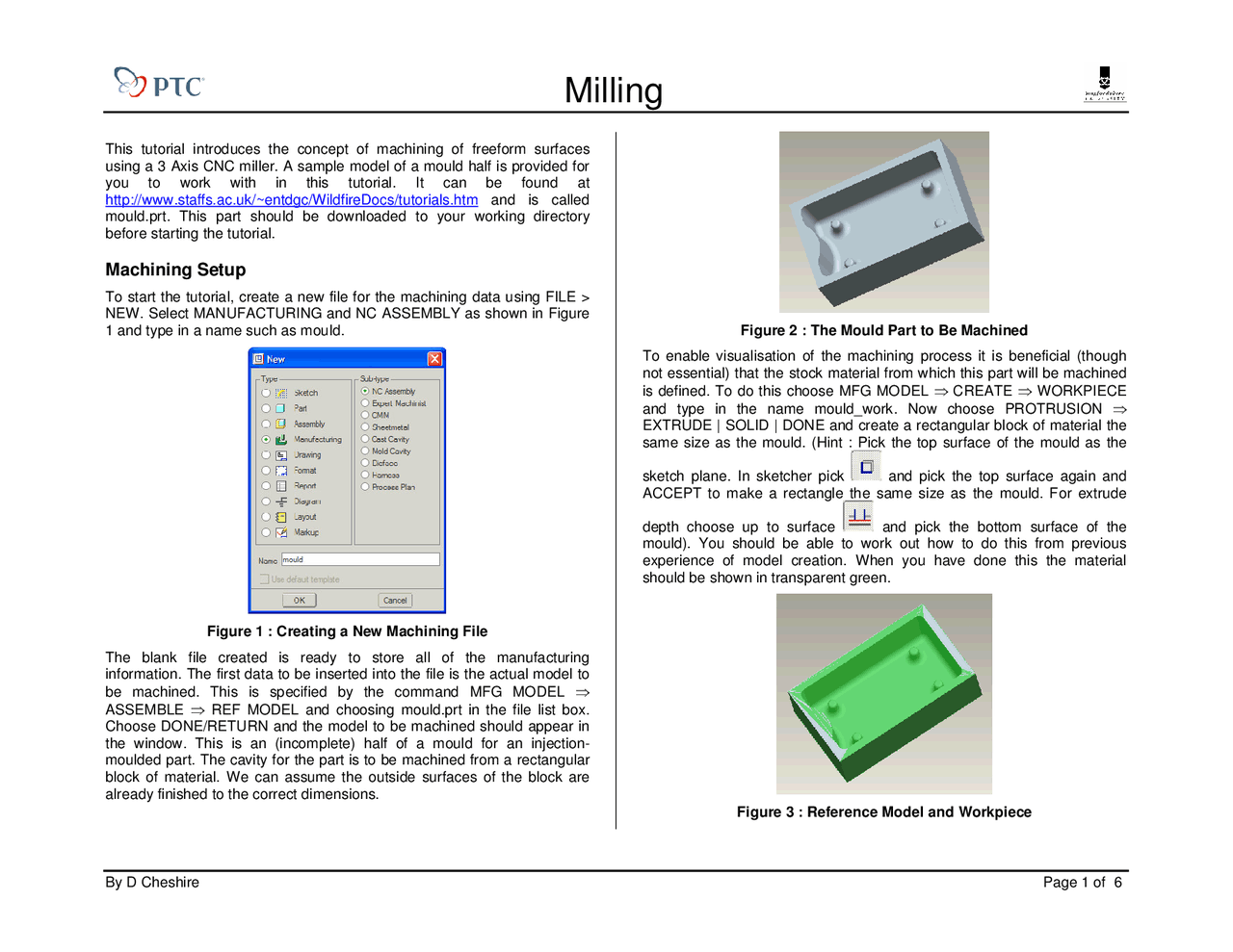 18 - Milling - Tutorial do ProEngineer Wildfire 2 da PTC - Docsity