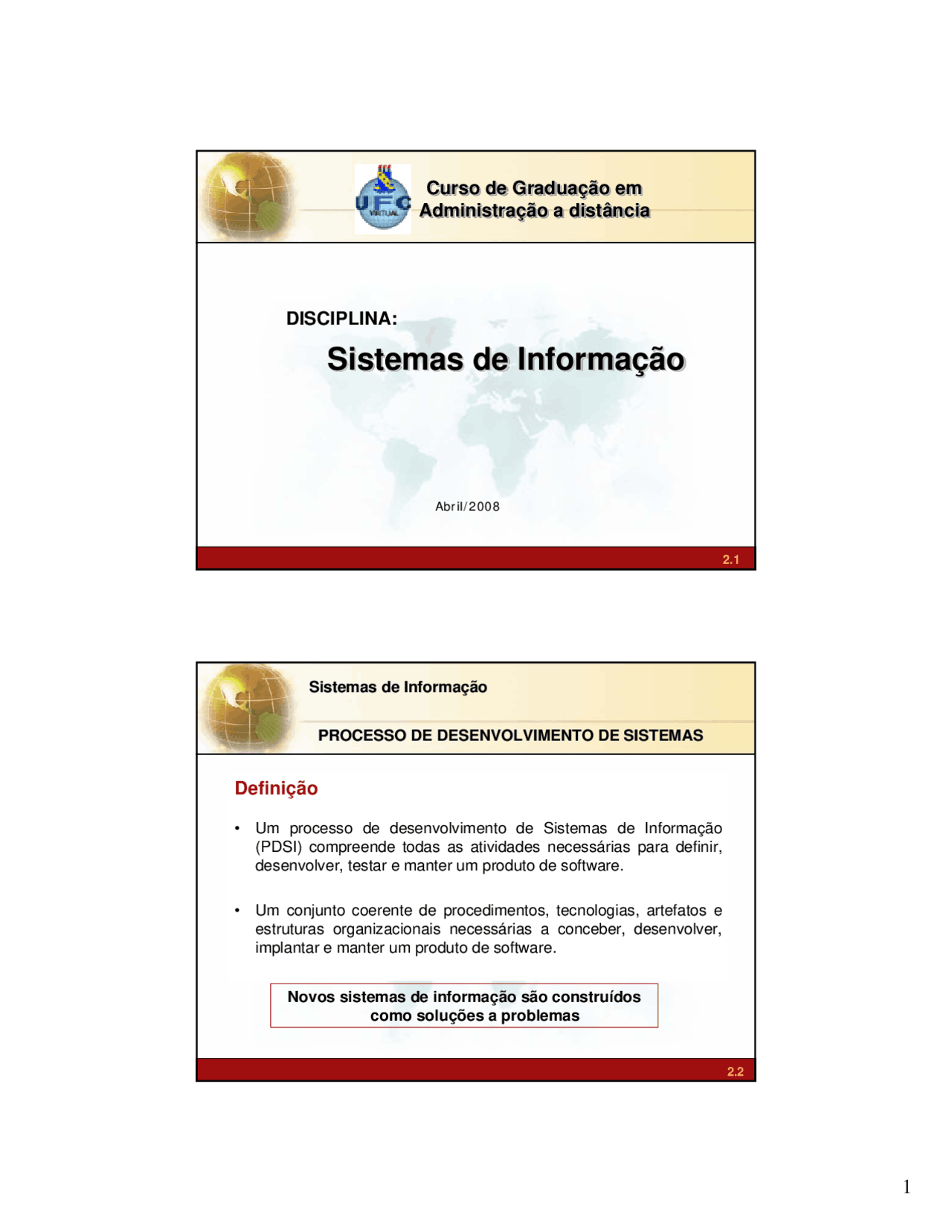 Sistemas De Informação Slides Processo De Desenvolvimento De