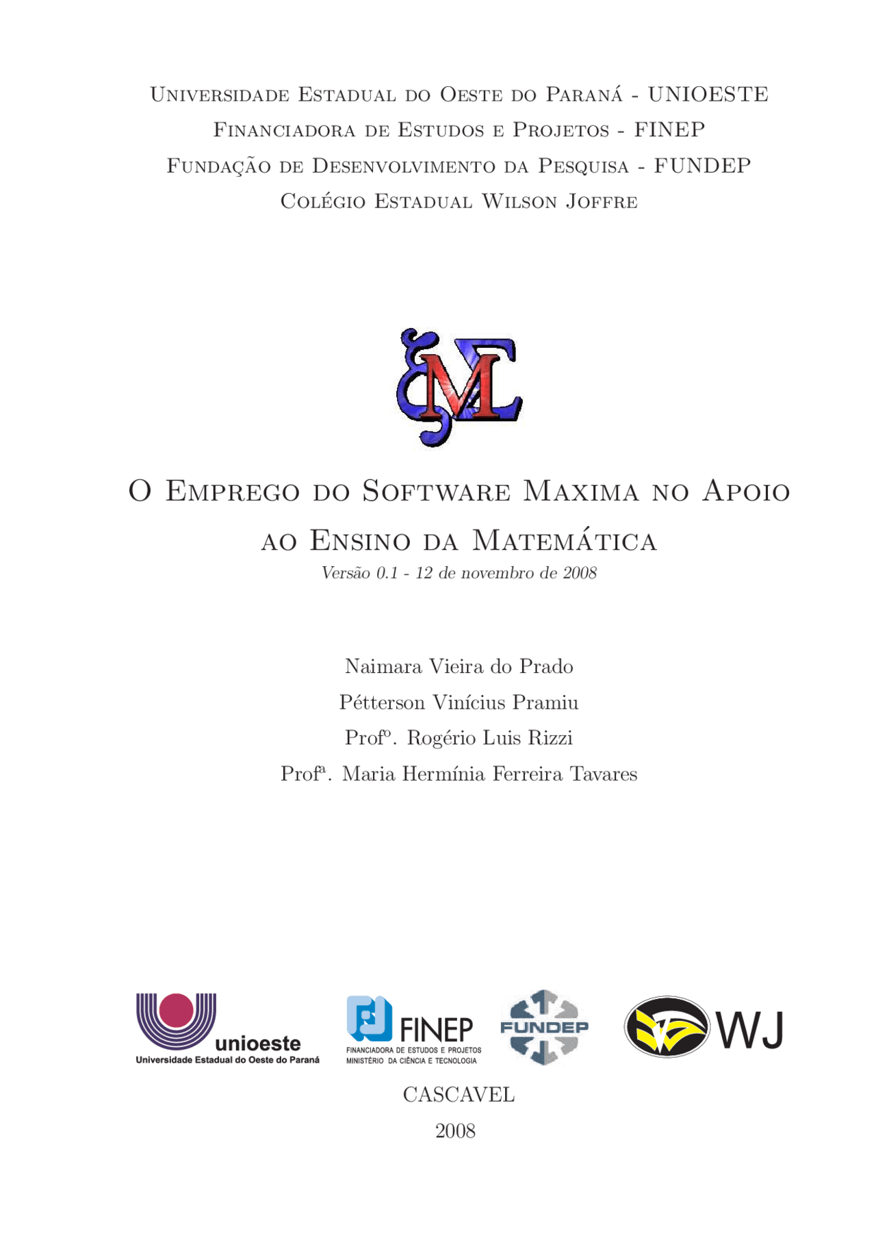 Tutorial Maxima - Apostila software livre Maxima - semelhante ao Maple - Docsity