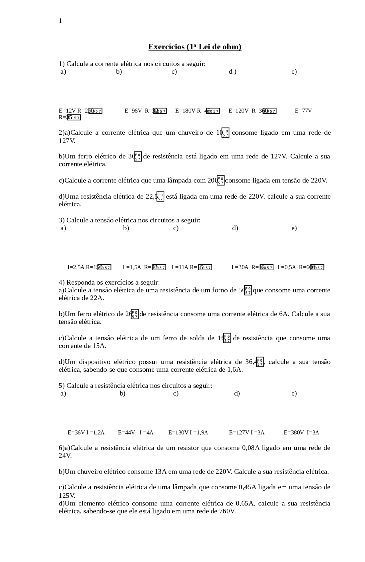 Comandos Elétricos Exercicios Docsity
