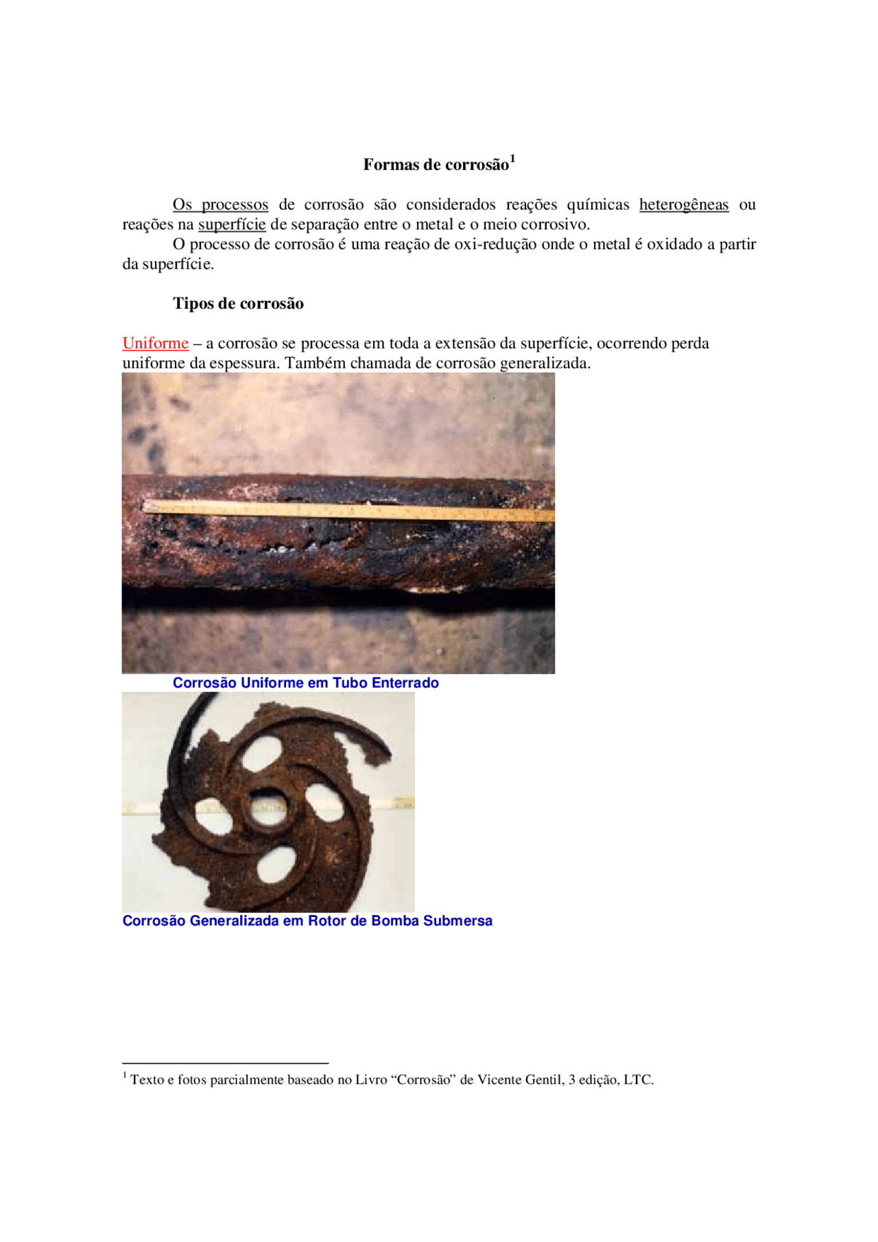 Formas De Corrosão Com Imagens Detalhadas Formas De Corrosão Docsity
