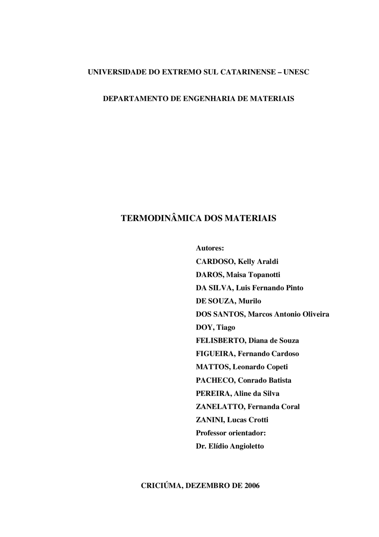 Apostila De Termodinamica Termodinamica Docsity