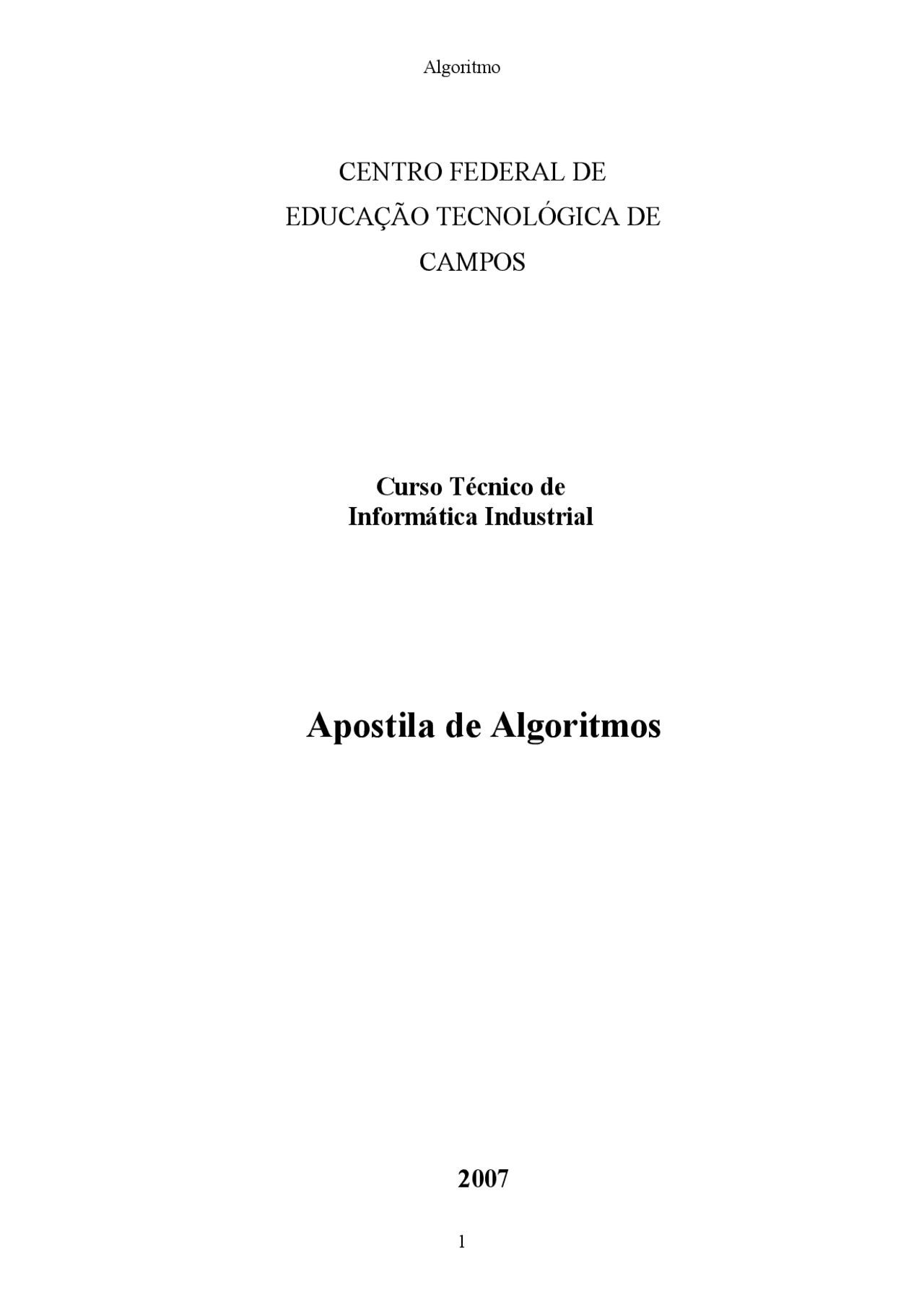 Apostila De Algoritmos Algoritmo Algoritmo Docsity