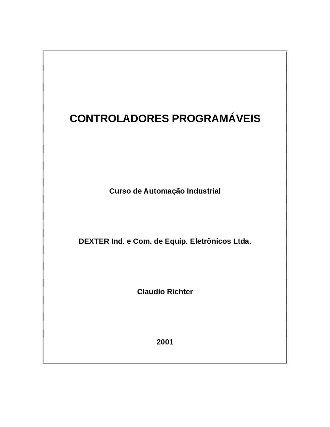 Micro CLP - Dexter uDX - Conceitos de CLP's, programação Ladder e ...