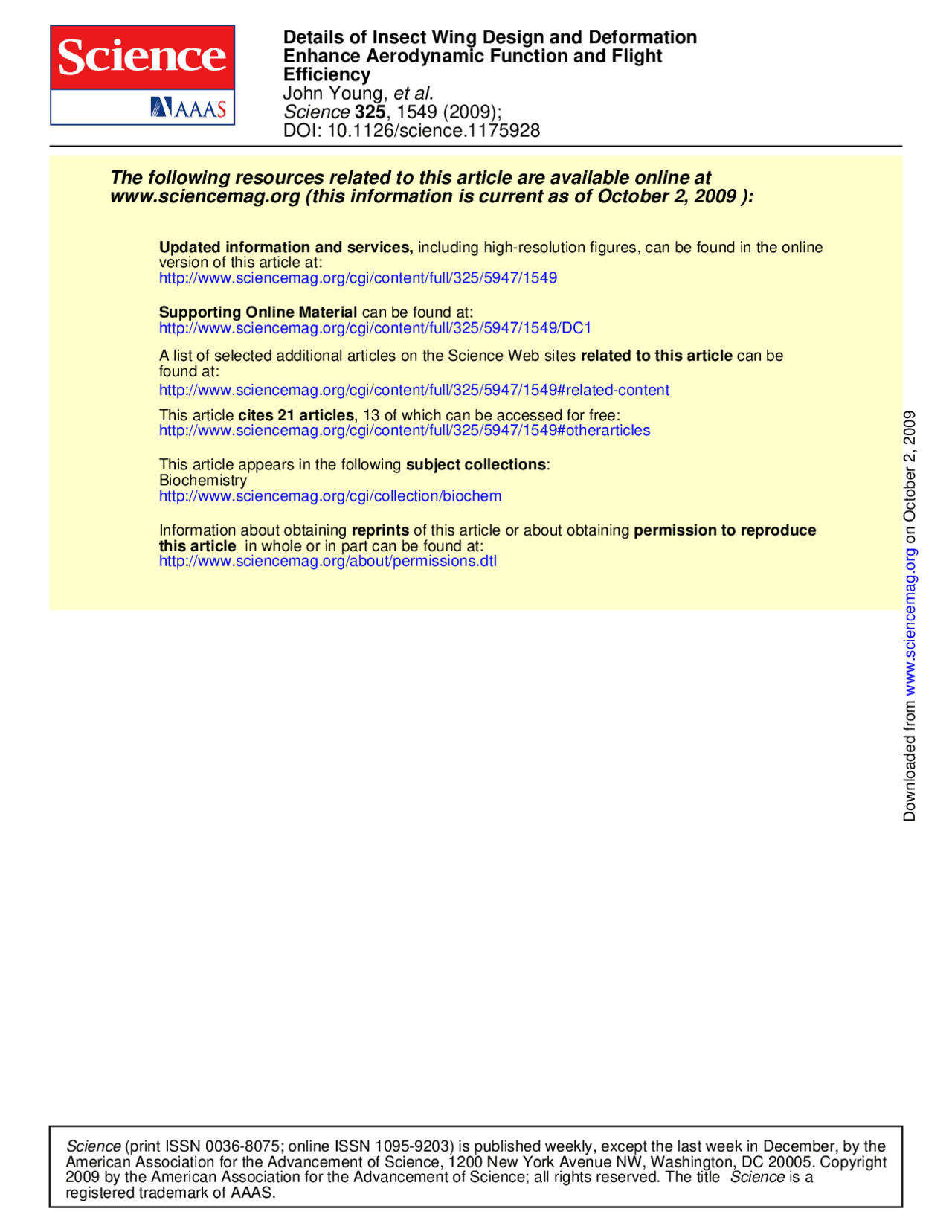 Details of Insect Wing Design and Deformation - Details of Insect Wing ...