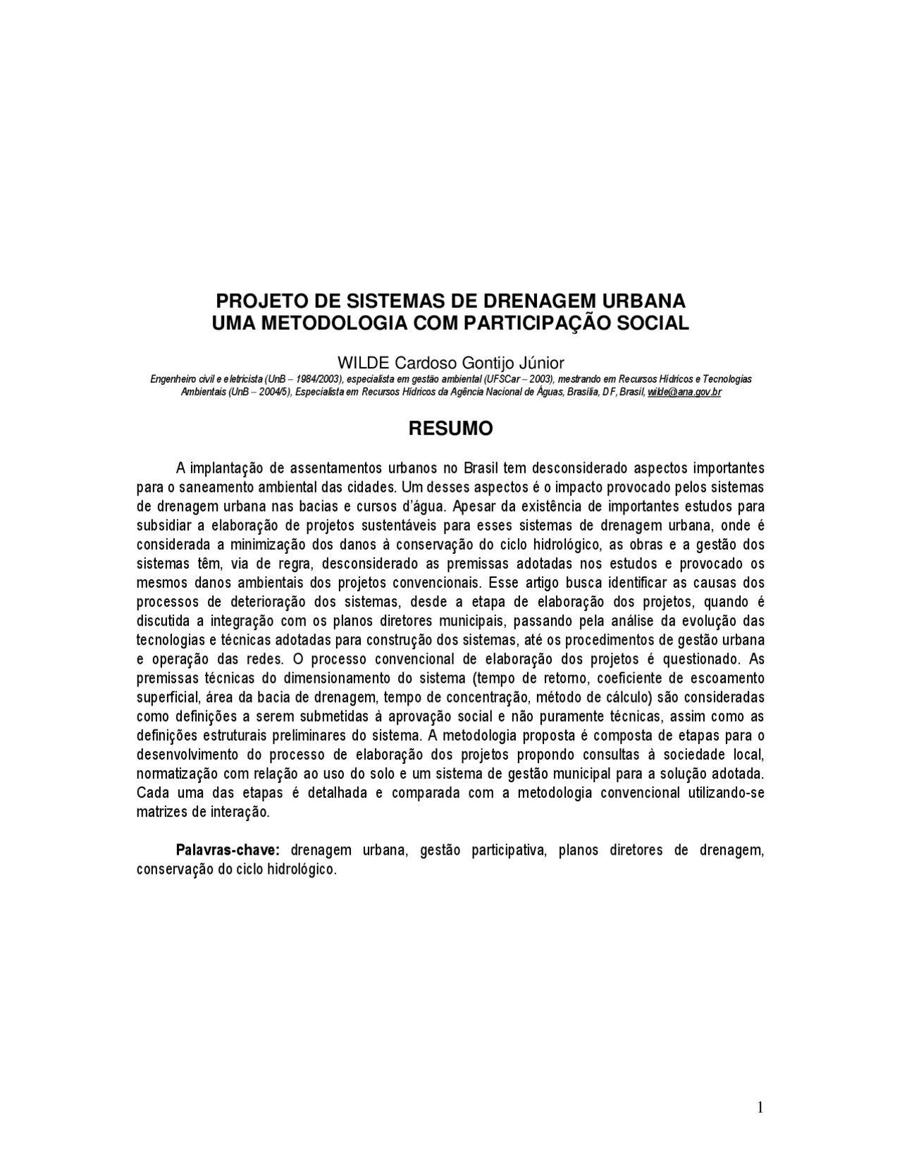 Sistema De Drenagem Especificaçções Para Projetos De Drenagem Urbana