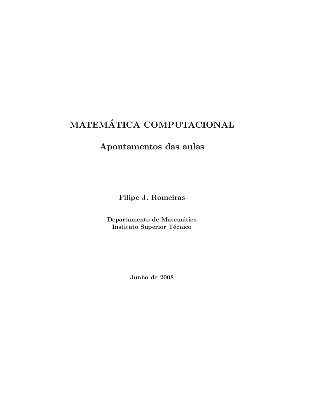 Analise Numerica Exercicios E Apontamentos De Analisecalculo