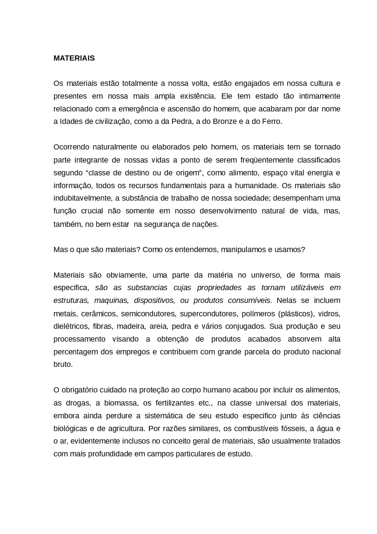 Ciencia Dos Materiais Ciencia Dos Materiais Docsity