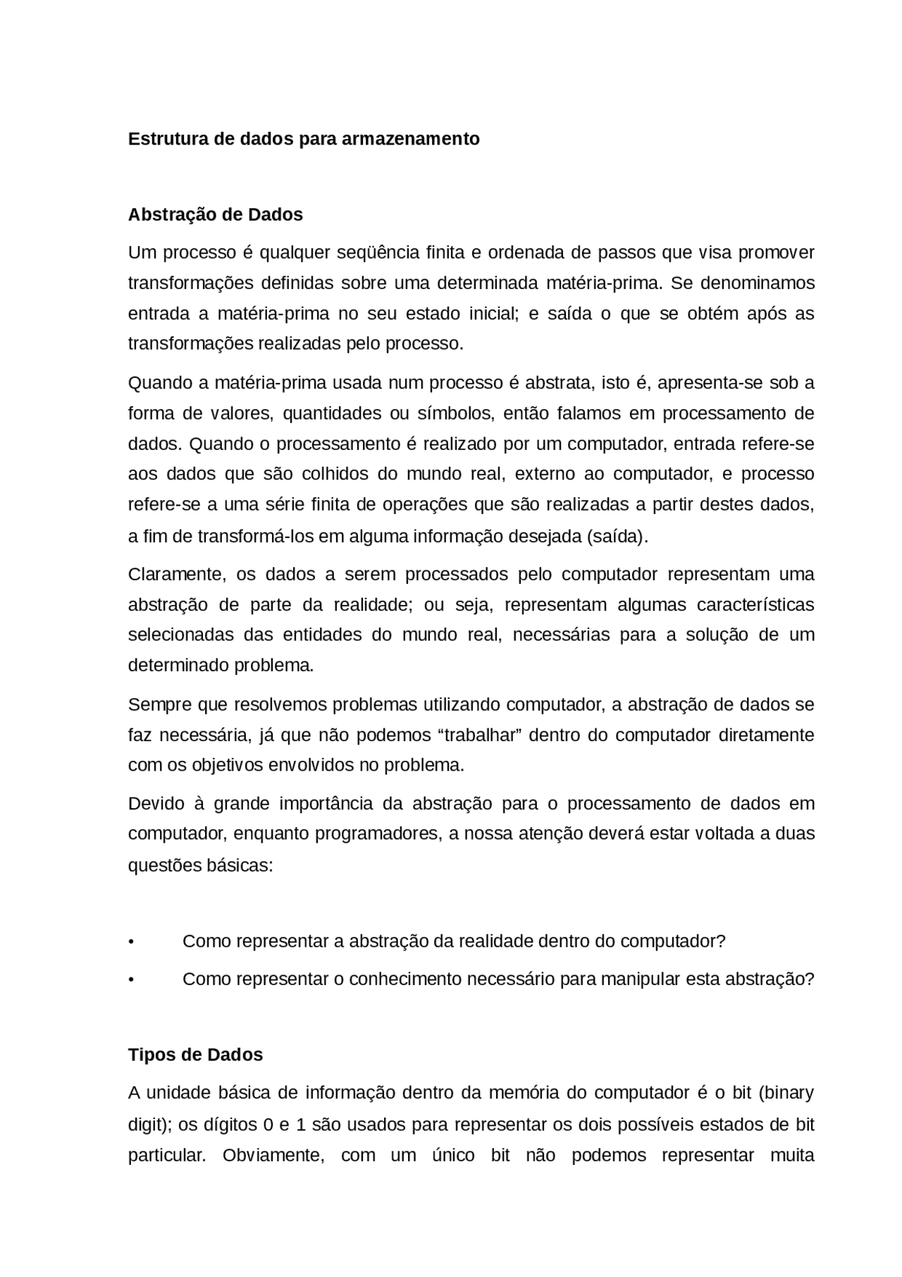 Estrutura De Dados Estrutura De Dados Docsity