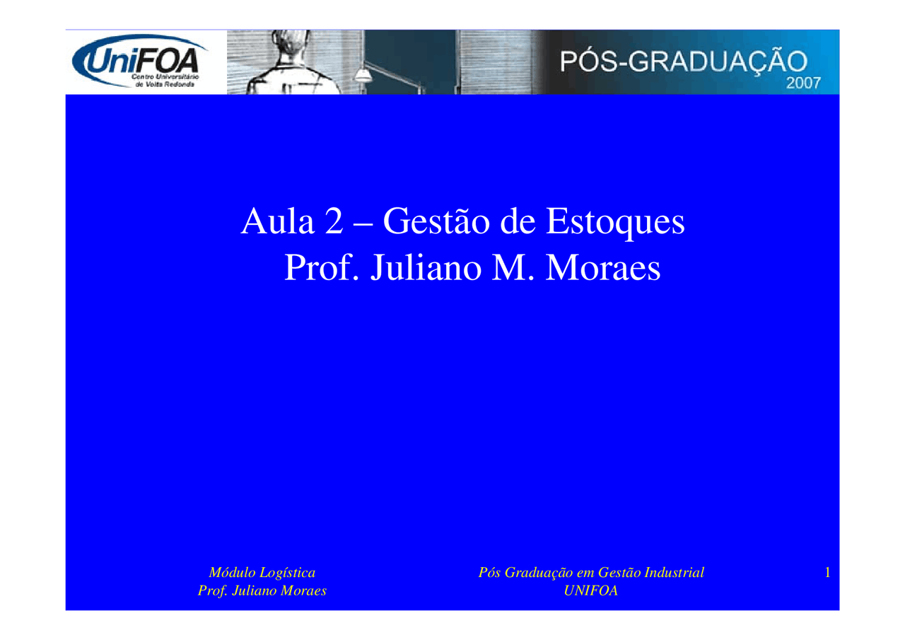 Gestão De Estoques 1 Gestão De Estoques Docsity