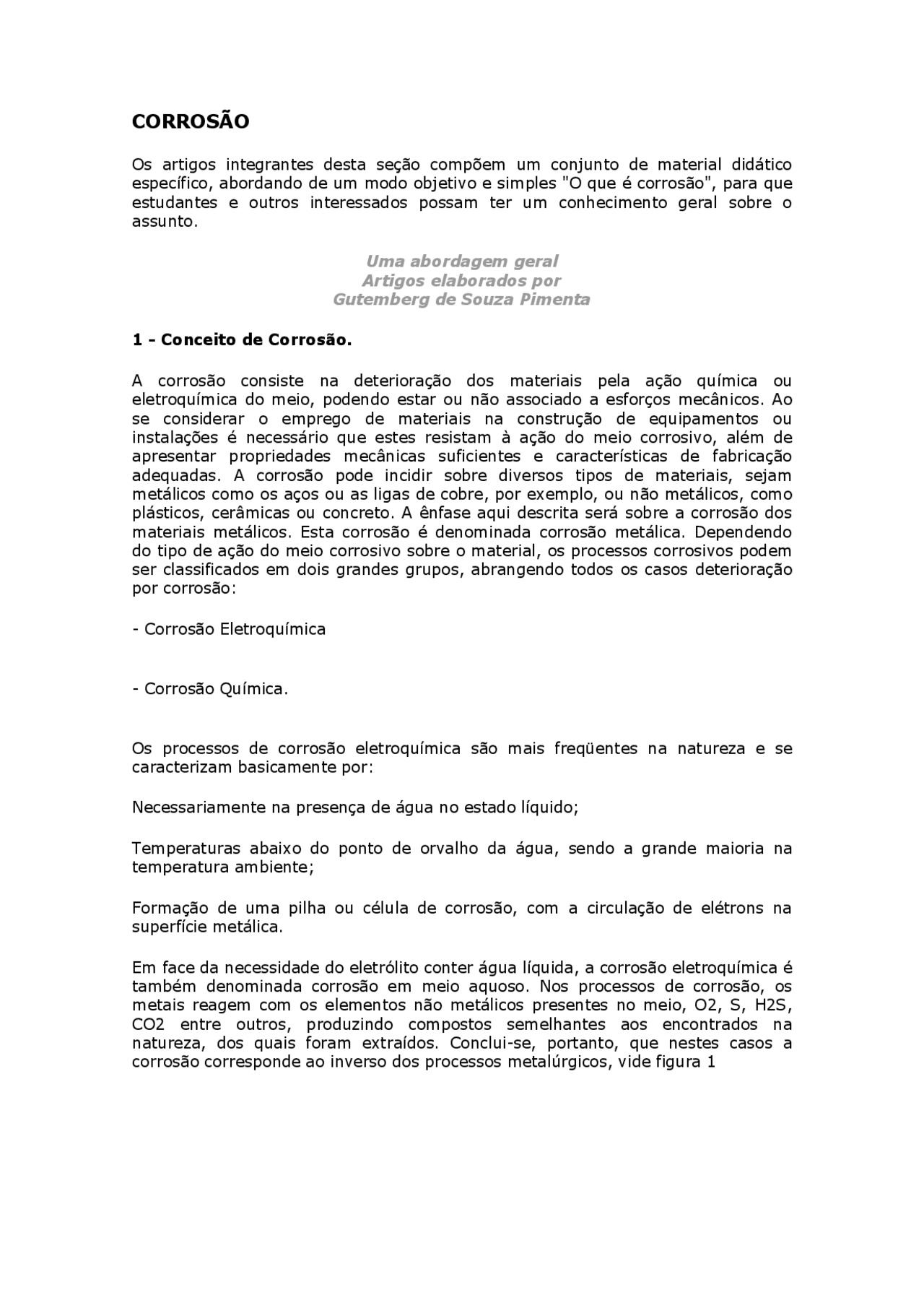 Apostila De Corrosão Tipos De CorrÕsÃo Docsity